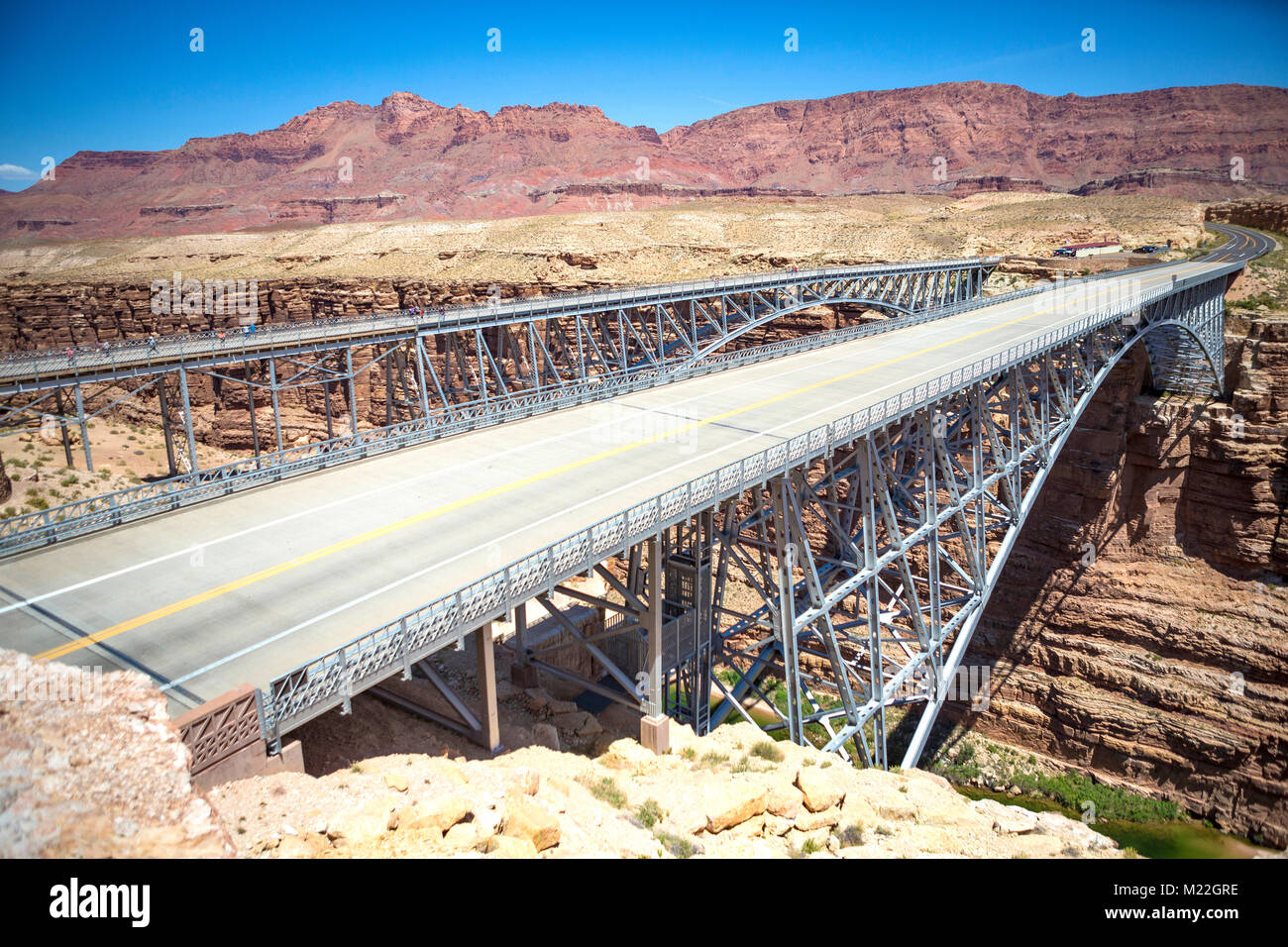 The Navajo Bridge over the Colorado River in Arizona Stock Photo - Alamy