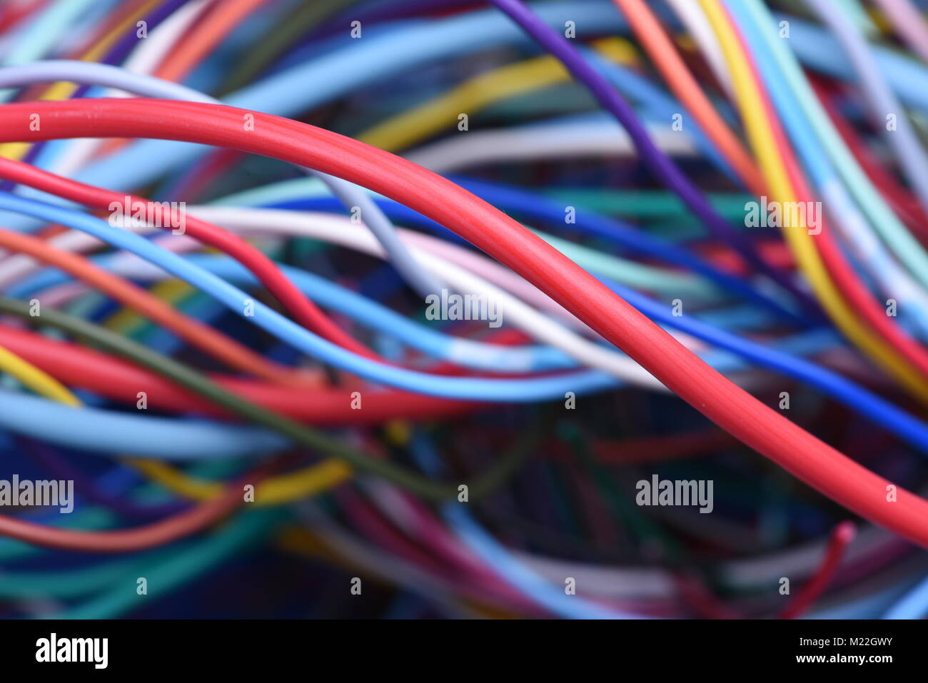 Computer electrical cables Stock Photo - Alamy