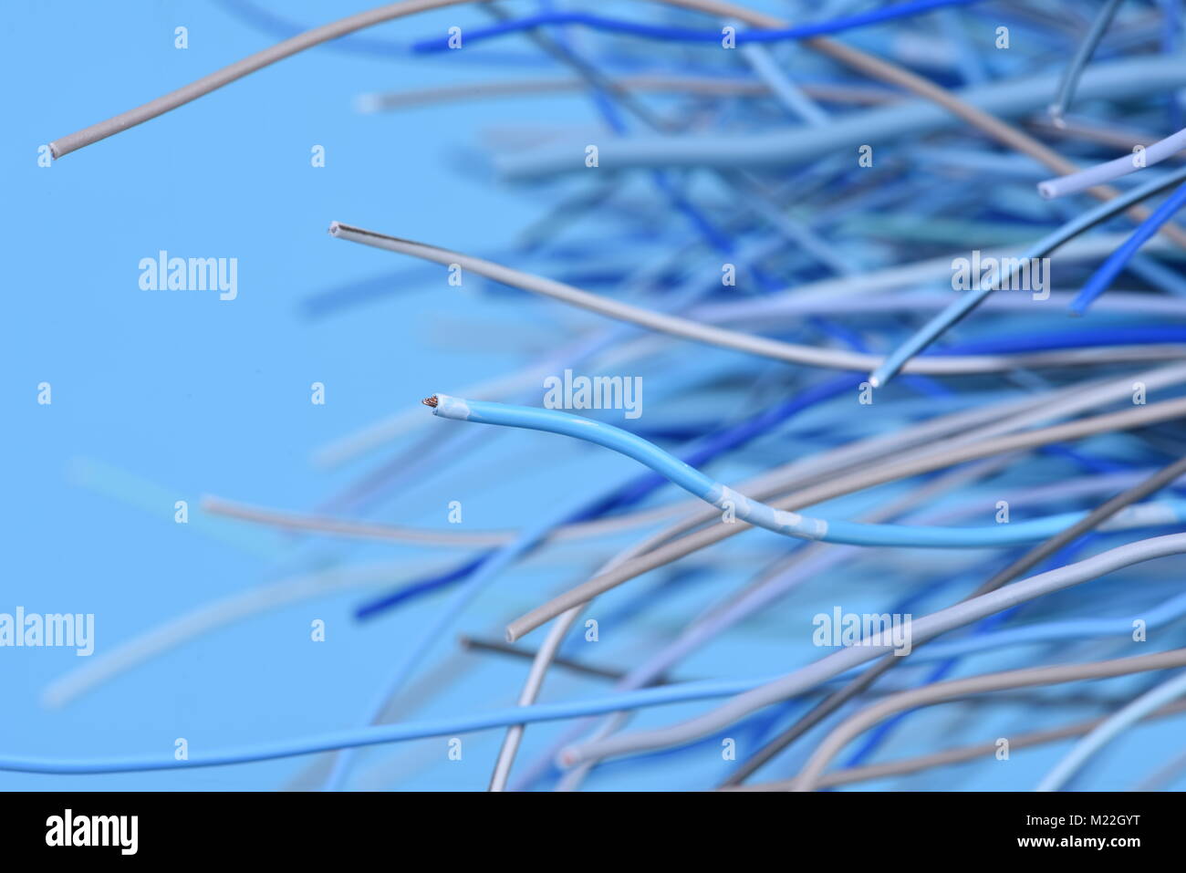Blue electric wire hi-res stock photography and images - Alamy