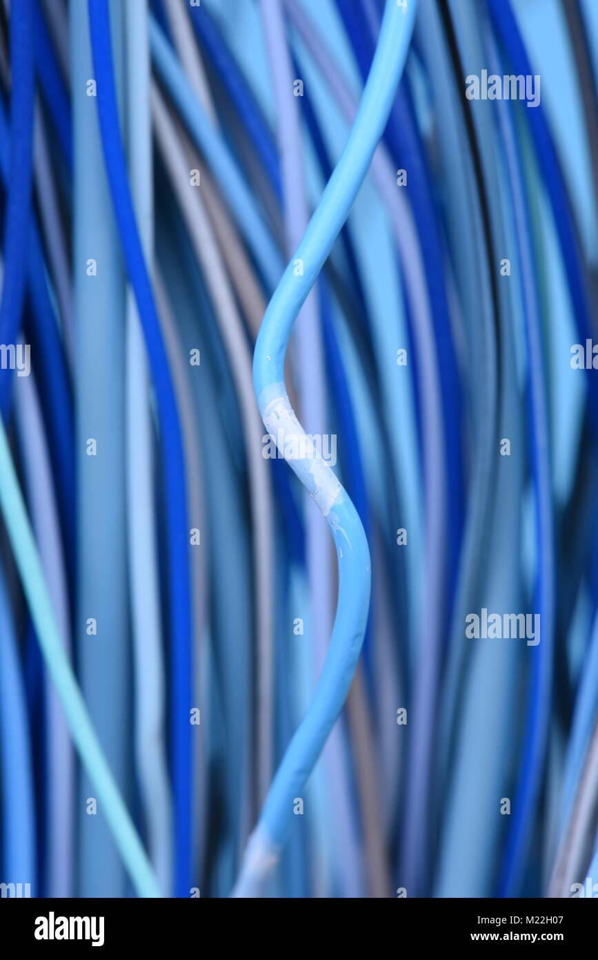 Colored electrical wire Stock Photo - Alamy