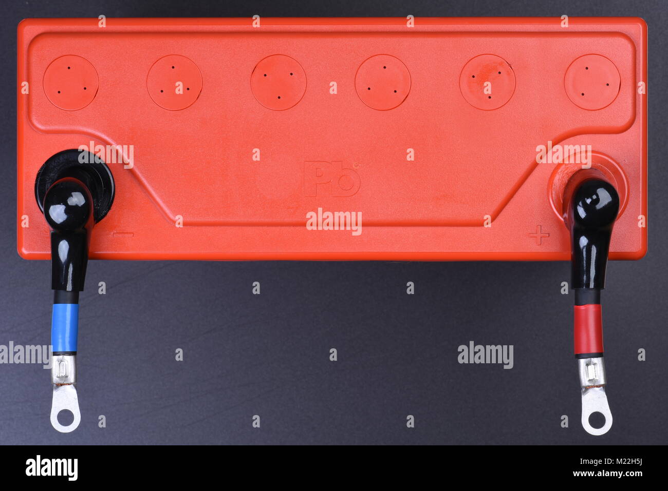 Battery backup power with symbol Pb lead and cables, directly above ...