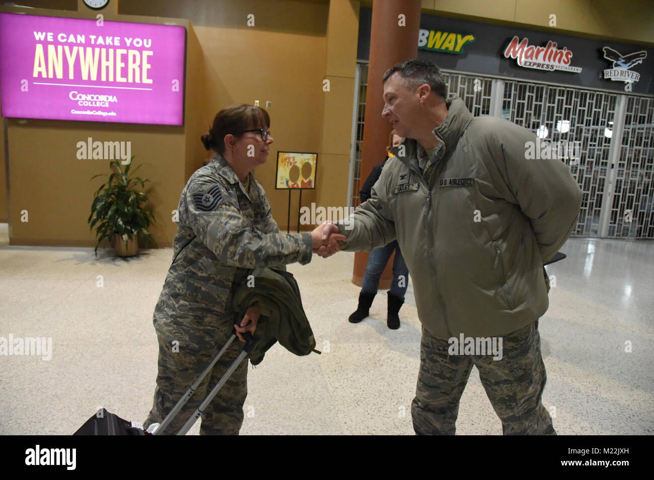 U.S. Air Force Tech. Sgt. Michelle Mahrer, of the 119th Services Flight ...