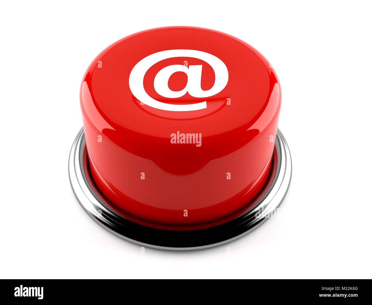 E-mail push button isolated on white background Stock Photo - Alamy