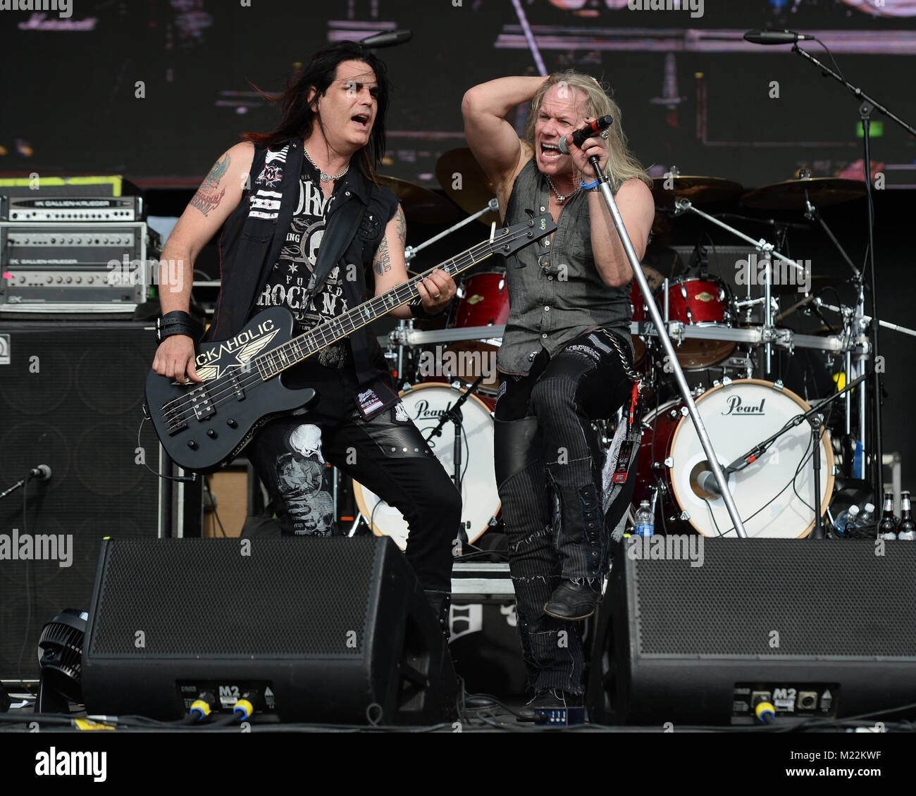 WESTON, FL - APRIL 02: Jerry Dixon, Robert Mason of Vixen performs at ...