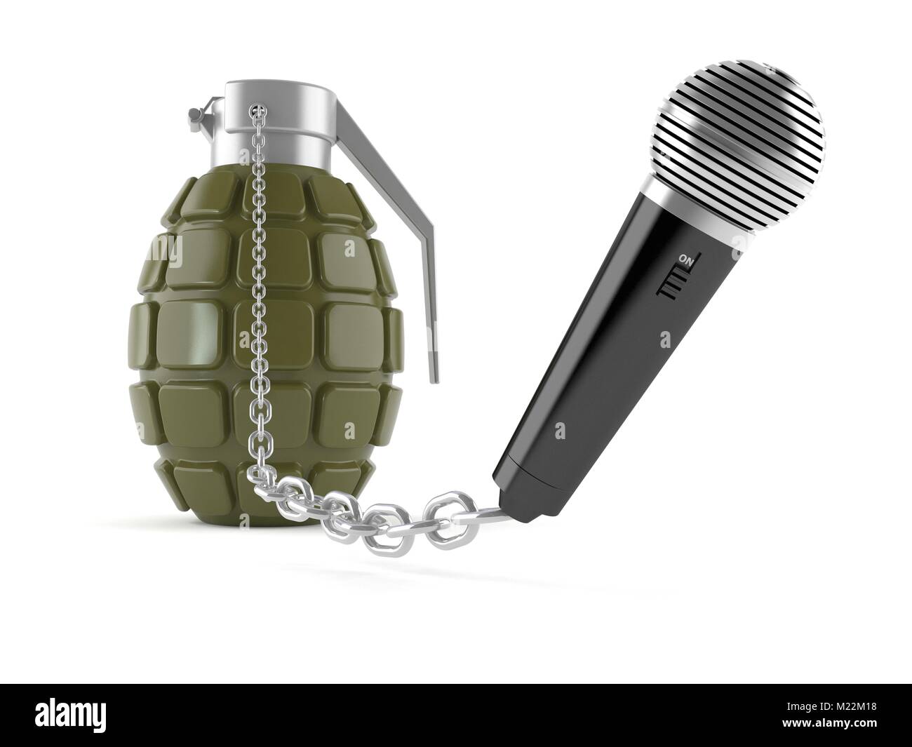 Explosive music concept isolated on white background Stock Photo - Alamy