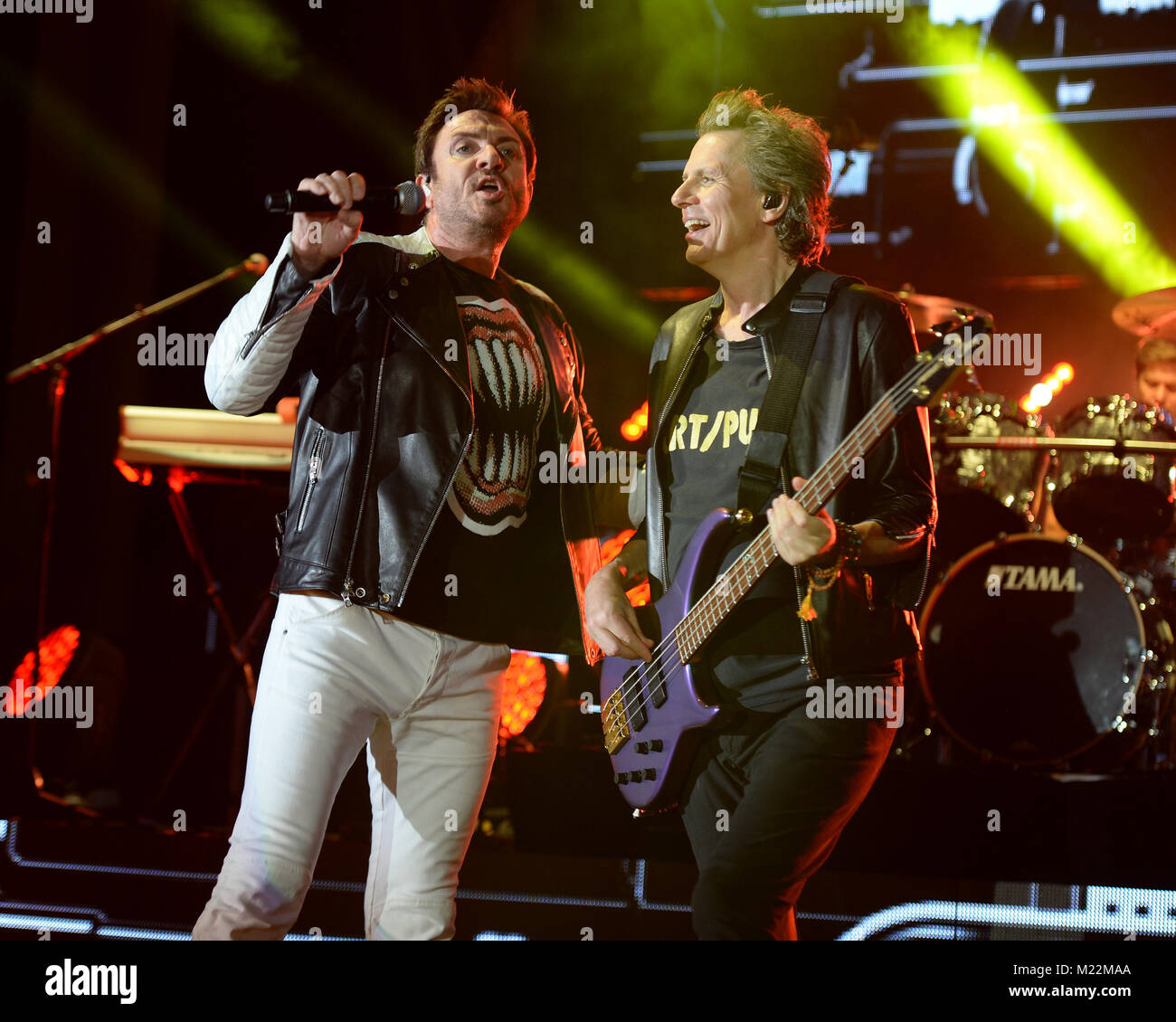 MIAMI, FL - APRIL 01: John Taylor, Simon Le Bon, Dom Brown of the music ...