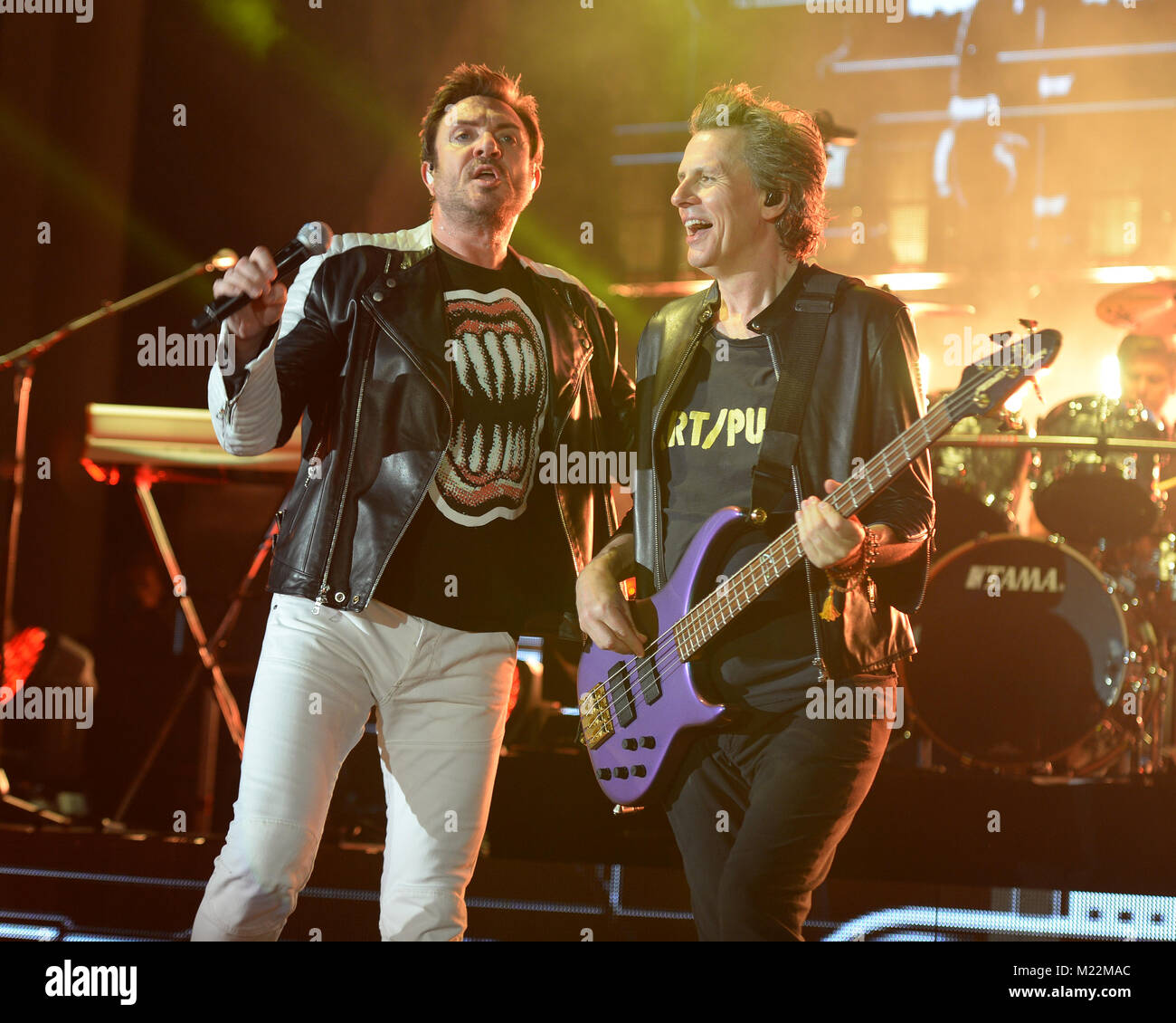 MIAMI, FL - APRIL 01: John Taylor, Simon Le Bon, Dom Brown of the music ...