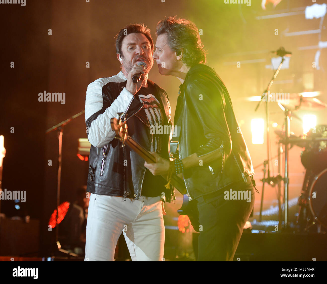 MIAMI, FL - APRIL 01: John Taylor, Simon Le Bon, Dom Brown of the music ...
