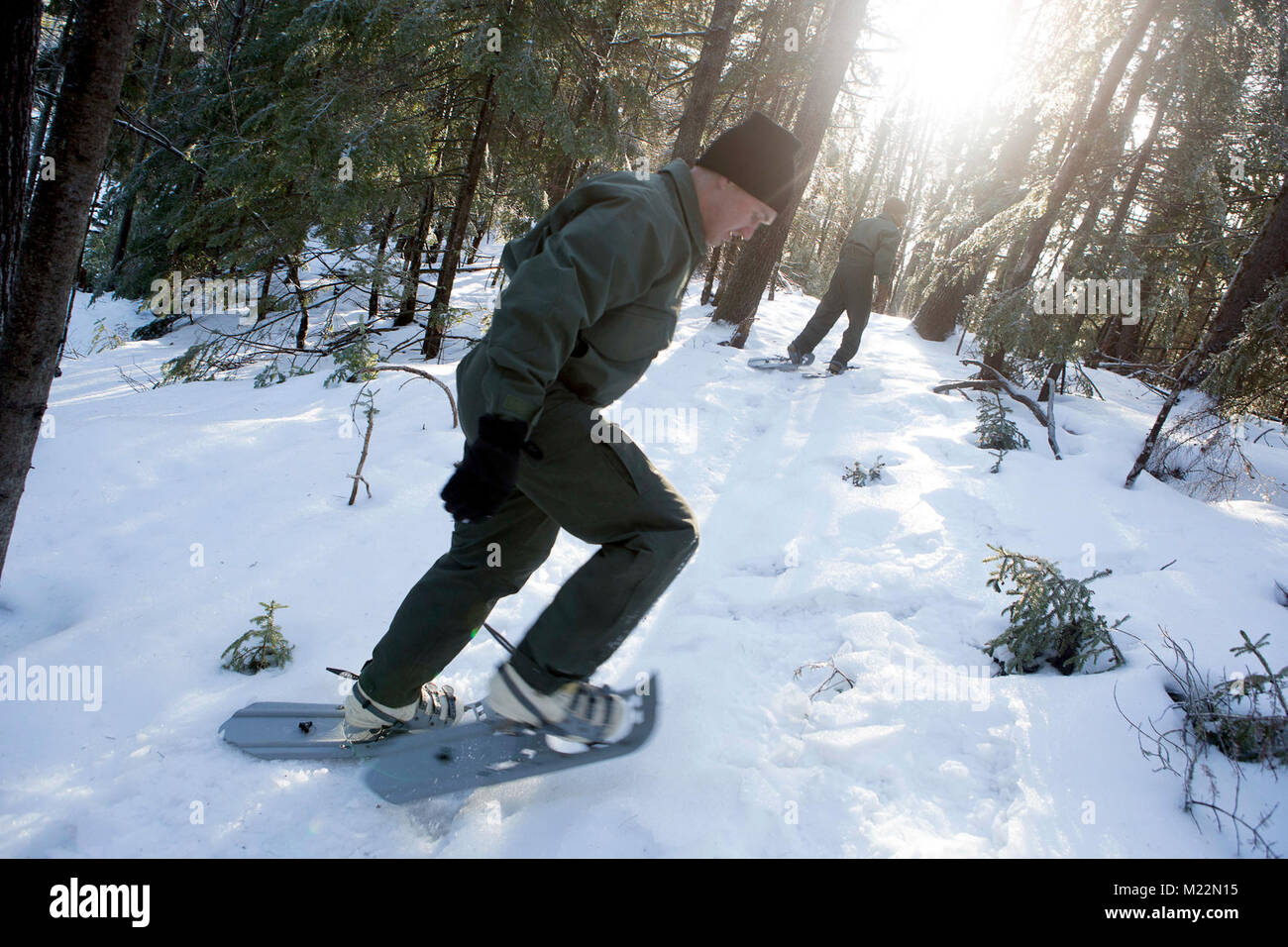 U.S. Marines with Marine Heavy Helicopter Squadron 464 practice walking ...
