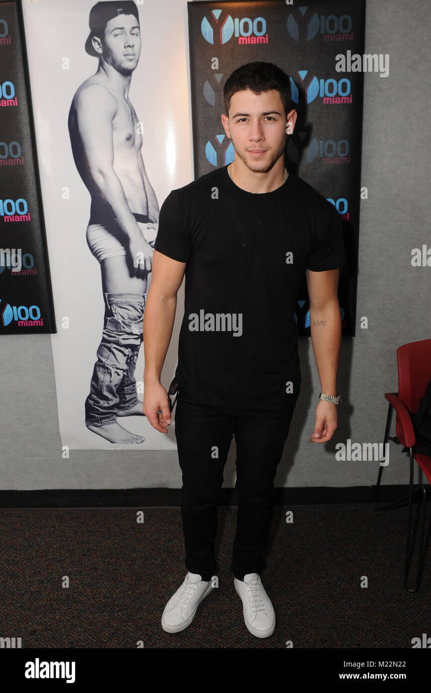 MIAMI BEACH, FL - OCTOBER 10: (EXCLUSIVE COVERAGE) Nick Jonas at radio ...