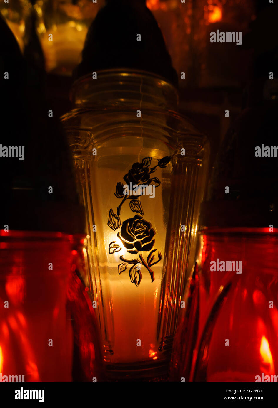 Candles for The Day Of The Dead Stock Photo - Alamy