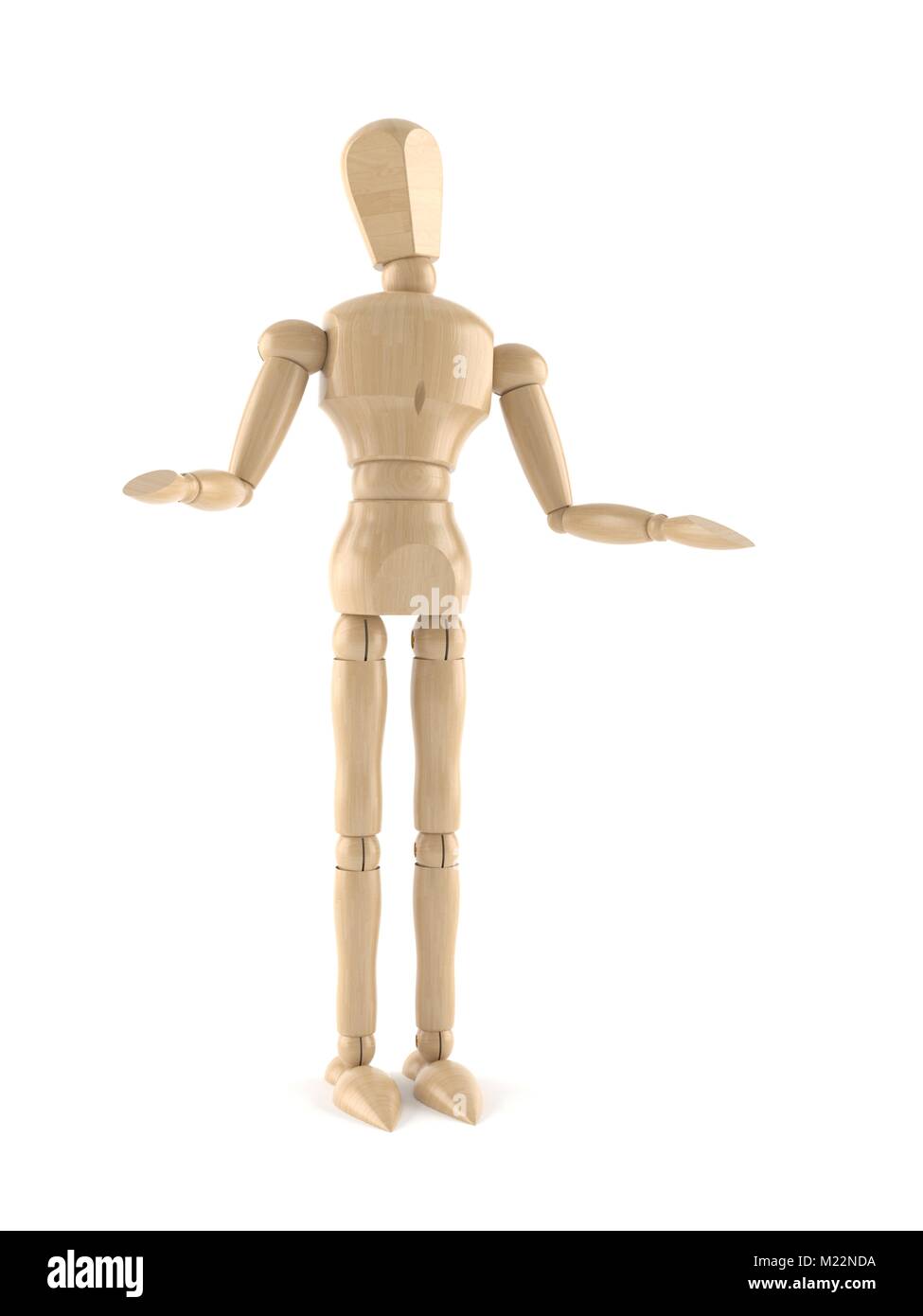 Wooden dummy isolated on white background Stock Photo - Alamy