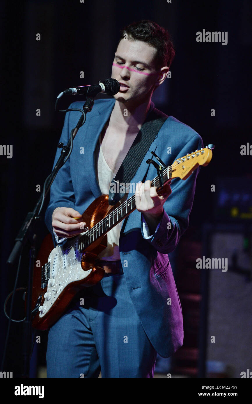 FORT LAUDERDALE, FL - MARCH 13: Matt Myers of Houndmouth pose for a ...