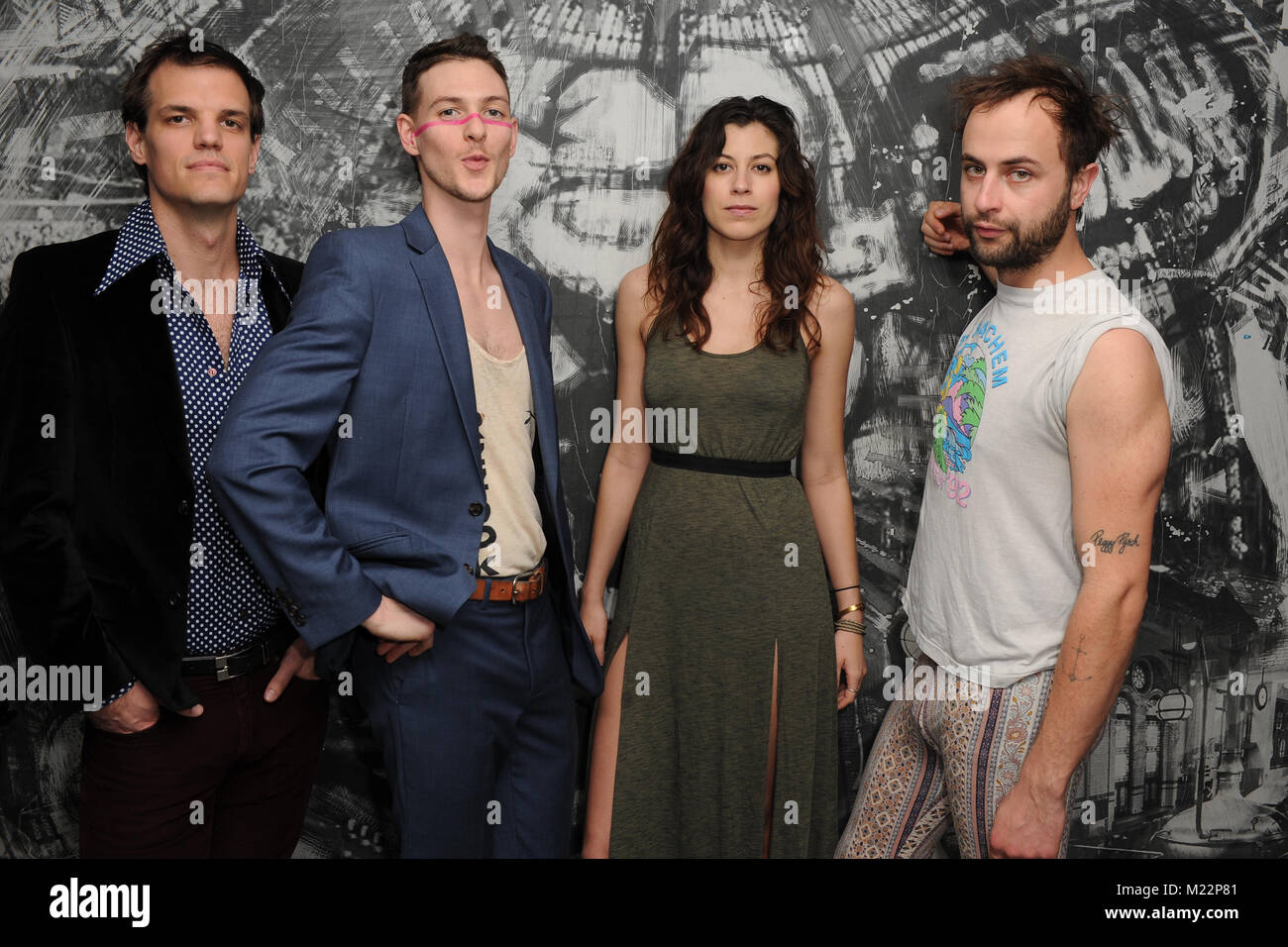 FORT LAUDERDALE, FL - MARCH 13: Zak Appleby, Matt Myers, Katie Toupin, Shane Cody of Houndmouth ...