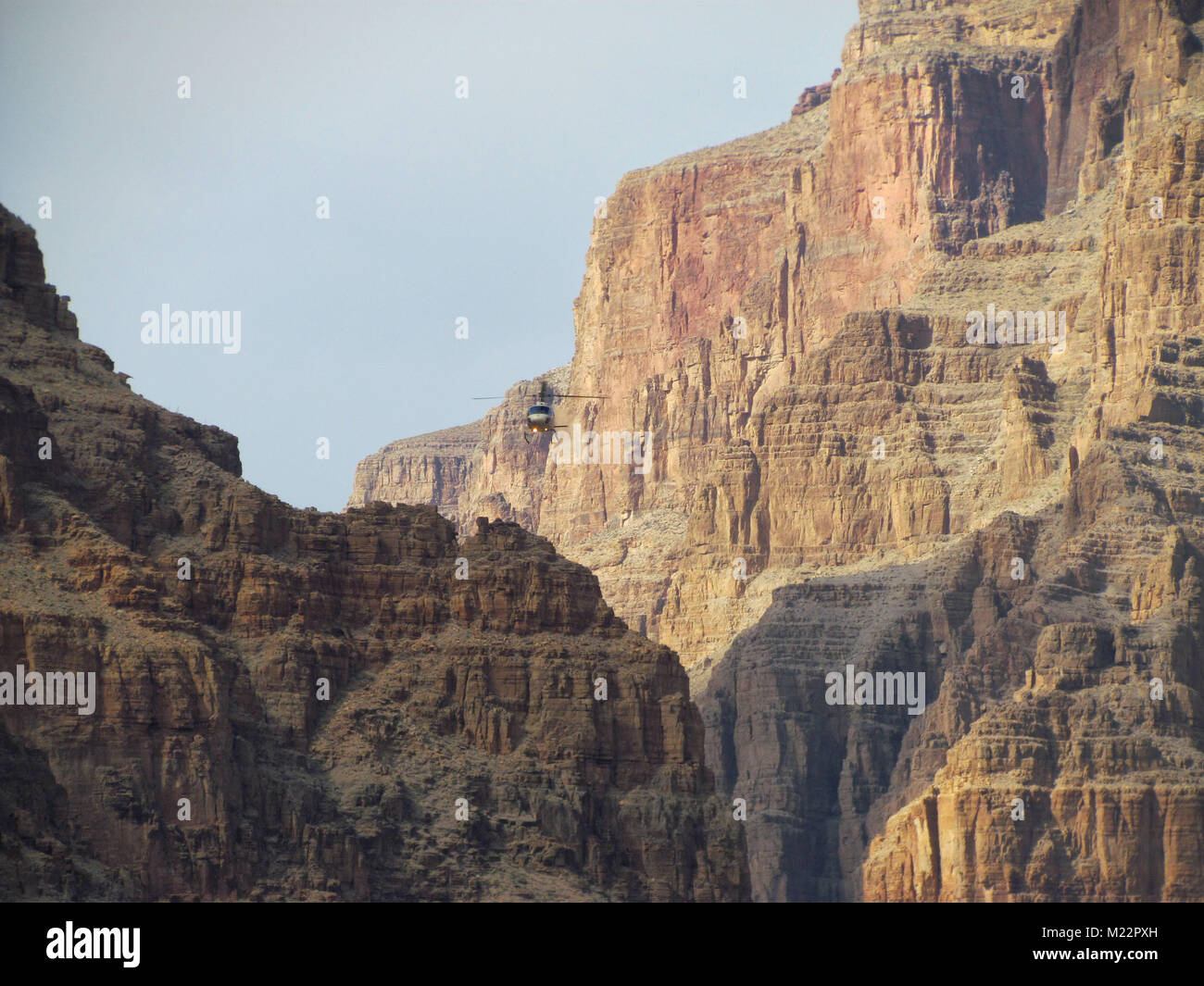 A helicopter tour flying into the Grand Canyon, Arizona, USA Stock ...