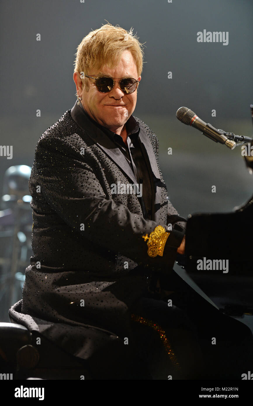 ESTERO FL - MARCH 09: Elton John performs on the Wonderful Crazy Night ...
