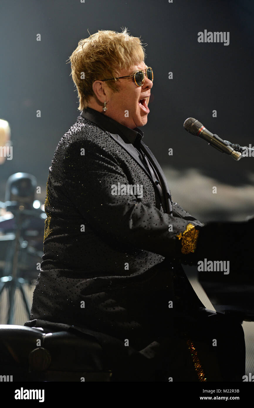 ESTERO FL - MARCH 09: Elton John performs on the Wonderful Crazy Night ...