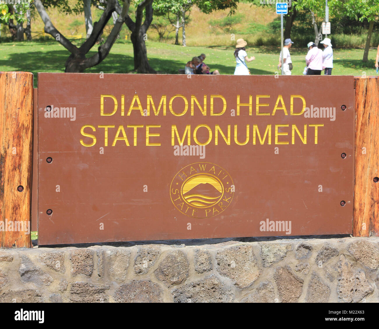This is the sign at the Diamond Head State Monument Stock Photo - Alamy