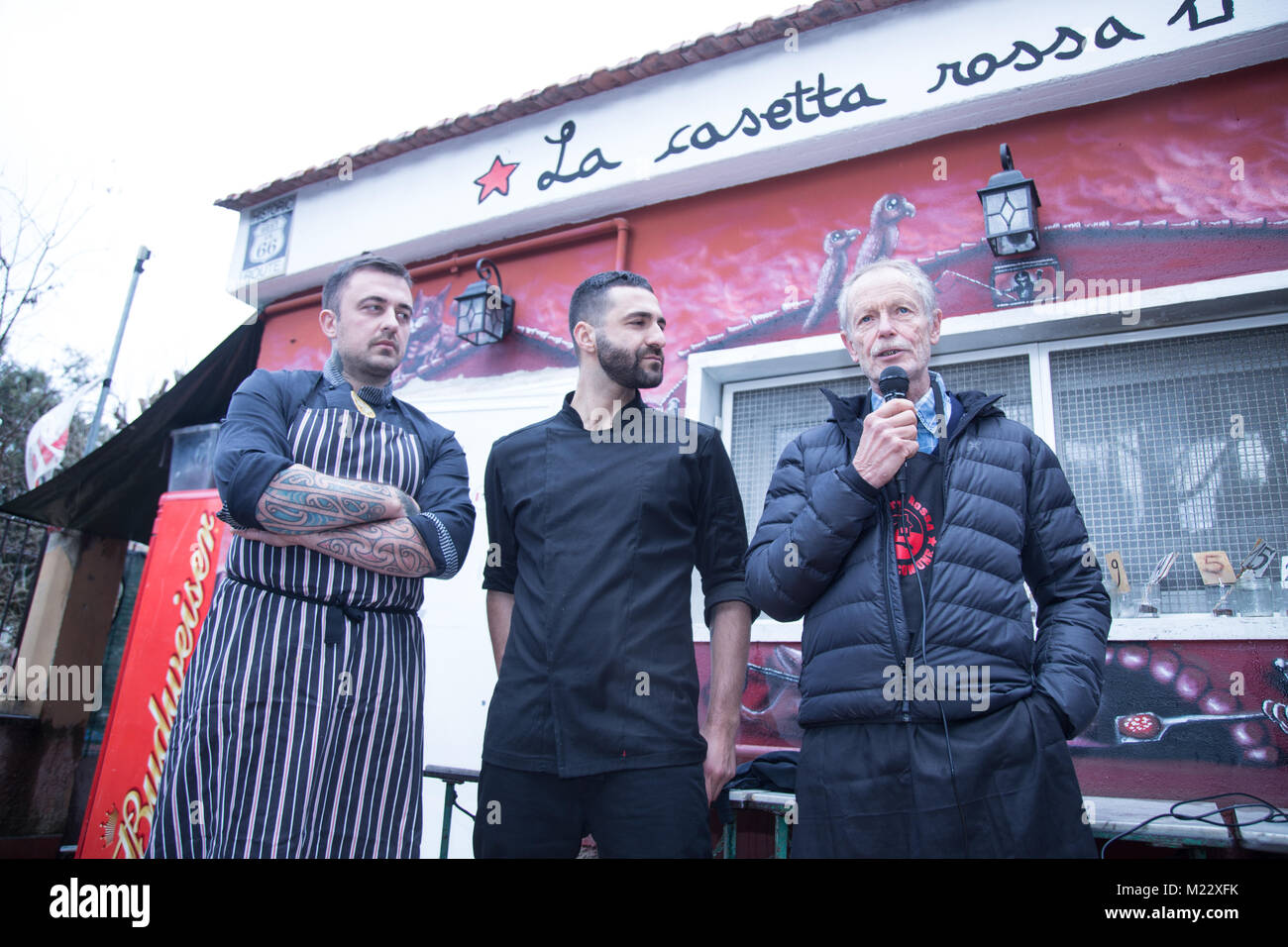Rome, Italy. 03rd Feb, 2018. First anniversary of the project "Pasto ...