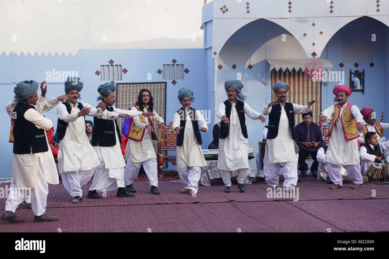 Pakistani artists perform during Culture Show at Bagh-e-Jinnah Open Air ...