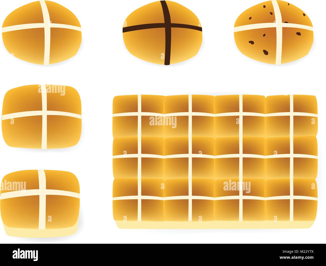 Top view round bread Stock Vector Images - Alamy