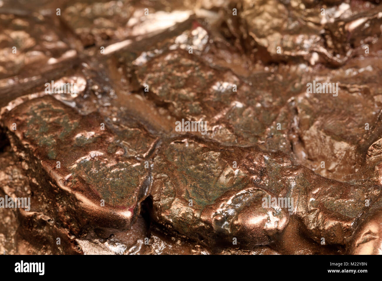 Nugget in bronze. A small lump of bronze in abstract forms, modeled and ...