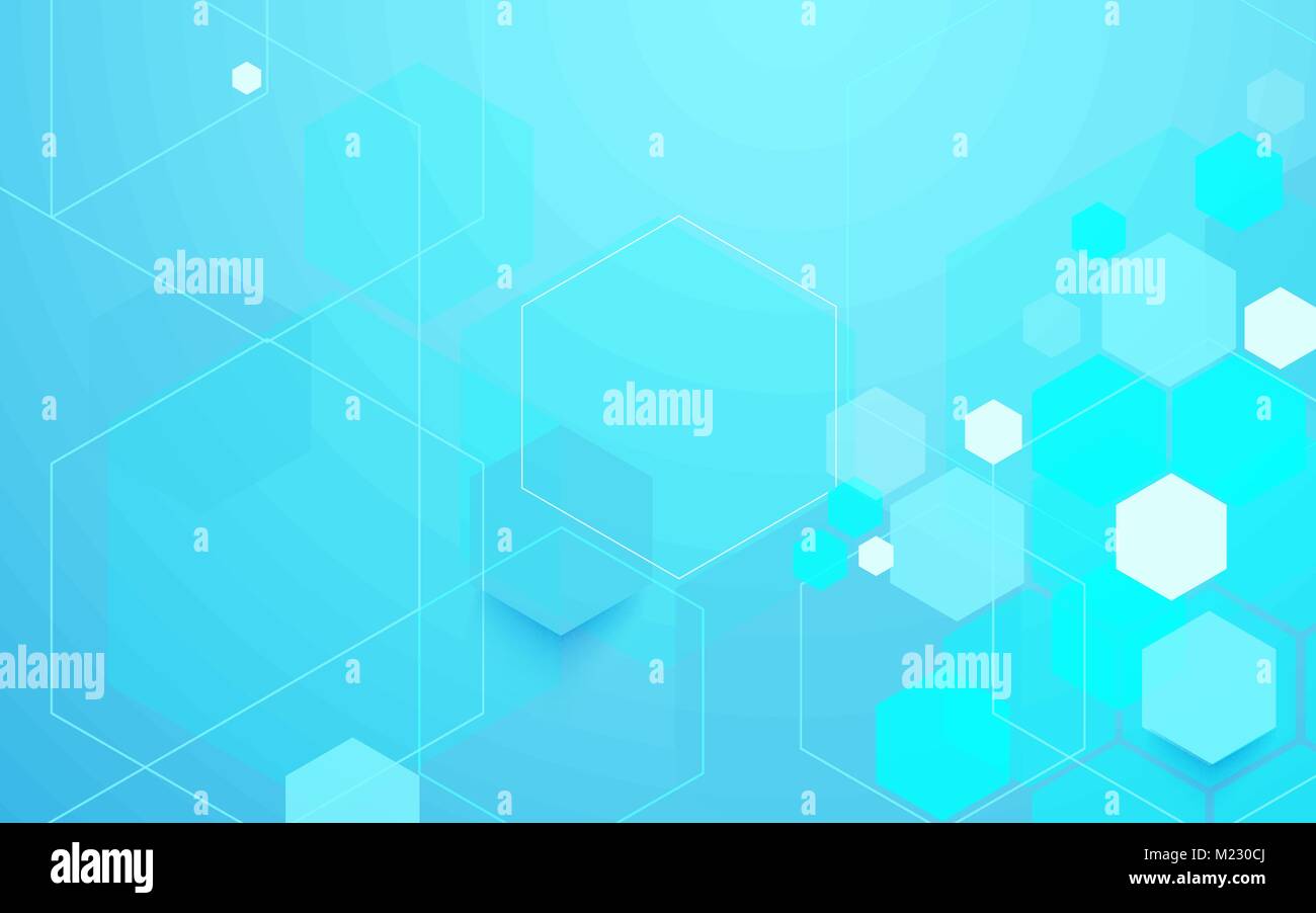 Abstract technology digital hi tech hexagons concept background. Space for your text Stock ...