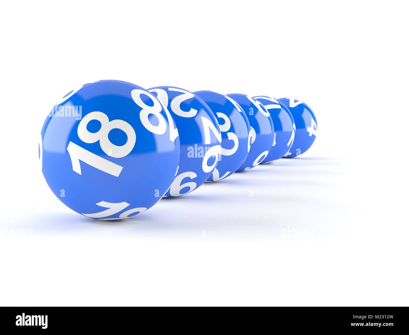 Lottery balls isolated on white background Stock Photo - Alamy