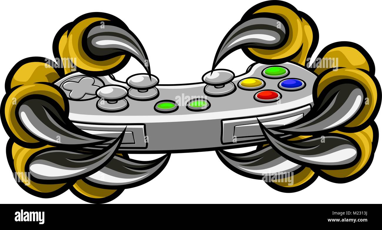 Monster Gamer Claws Holding Games Controller Stock Vector Image & Art ...