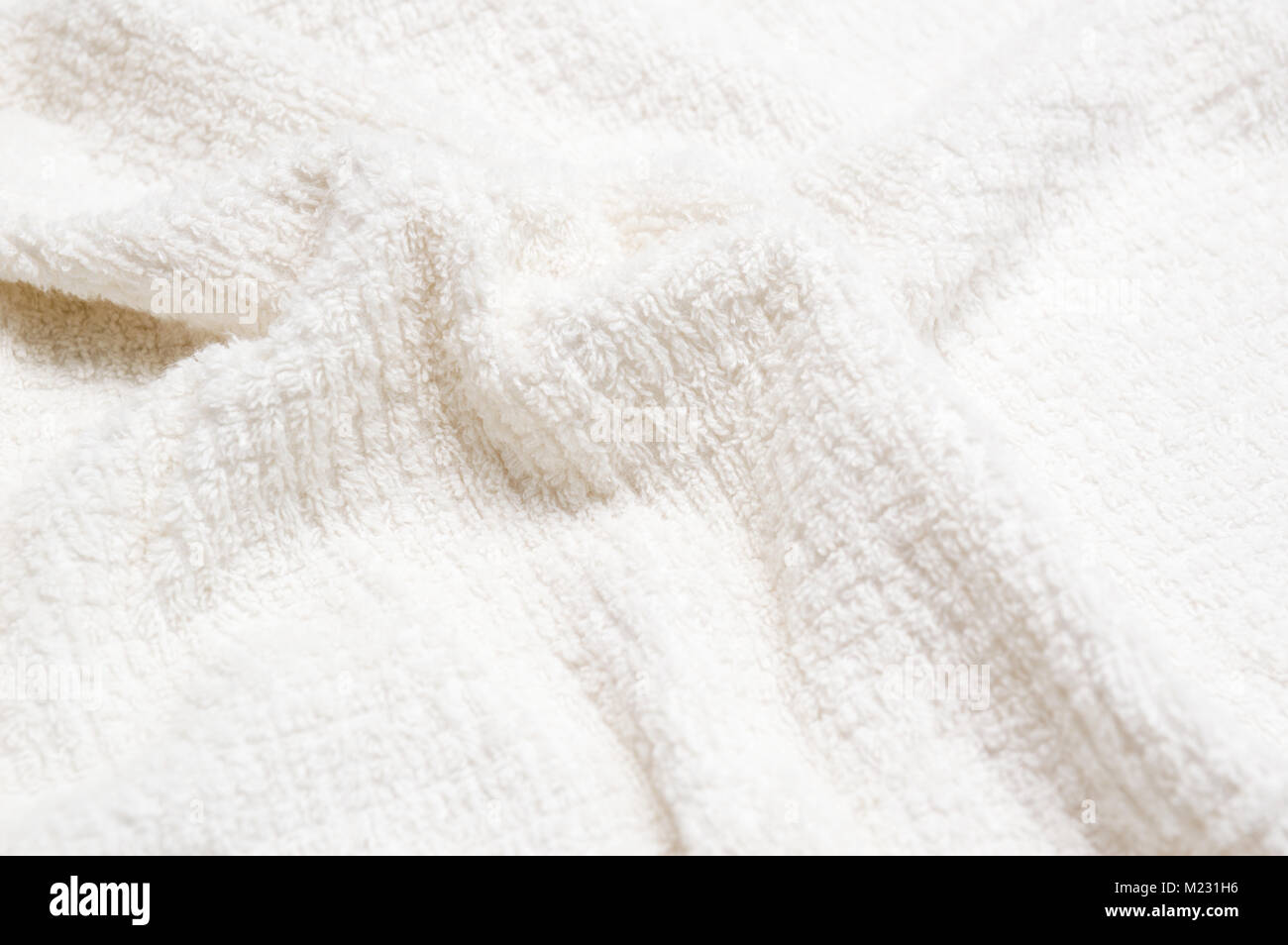 Wrinkles of the white towel Stock Photo - Alamy