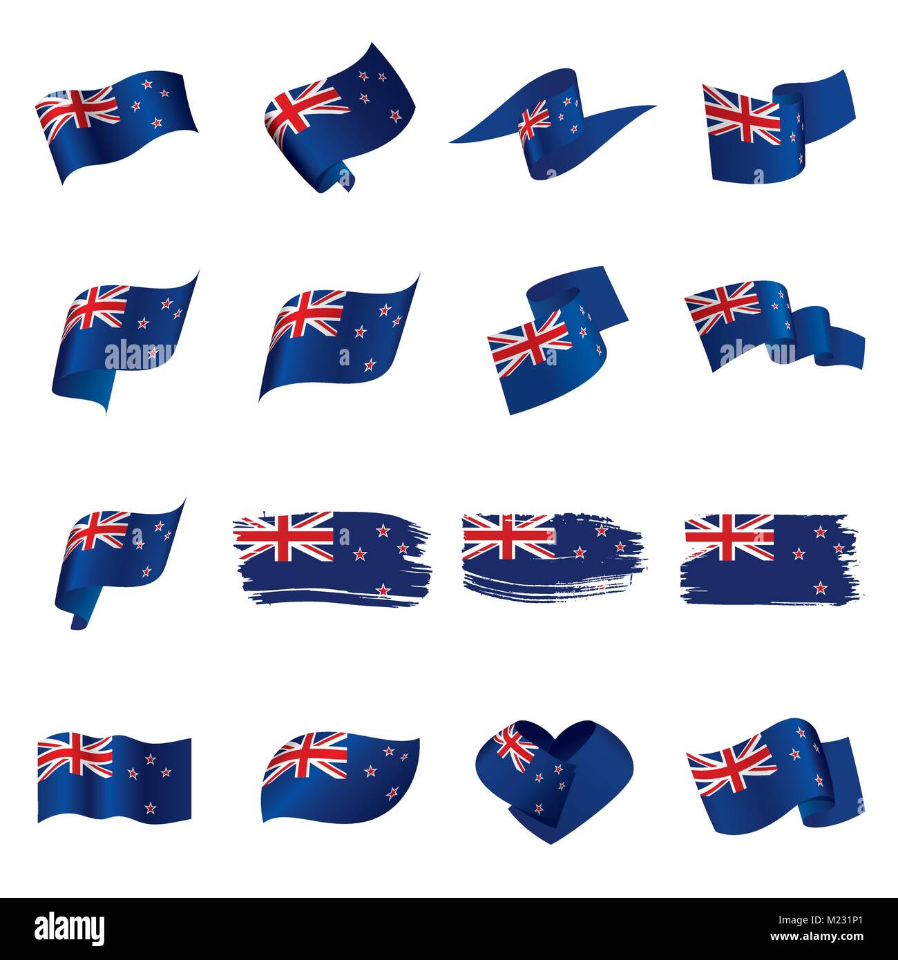 New Zealand flag, vector illustration Stock Vector Image & Art - Alamy