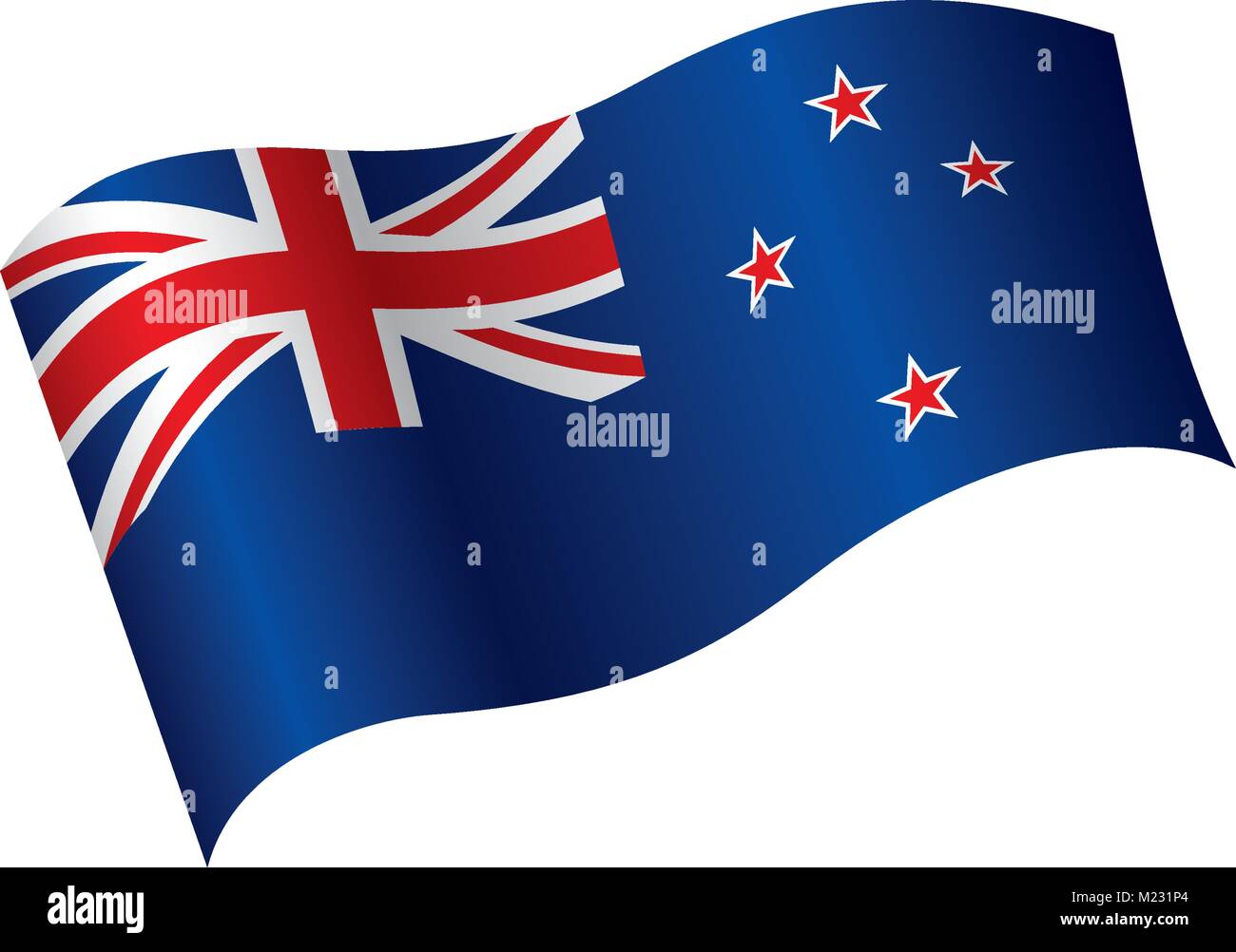 New Zealand flag, vector illustration Stock Vector Image & Art - Alamy