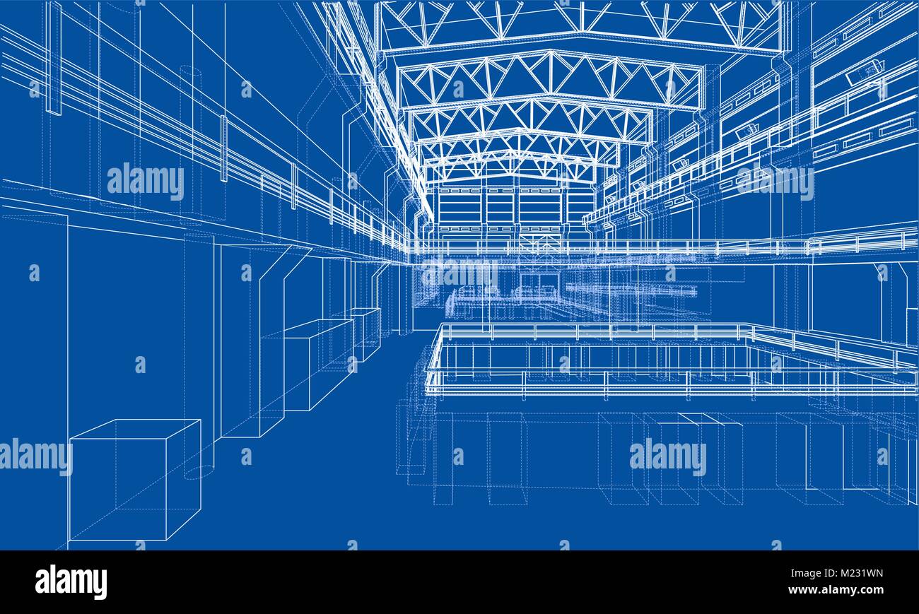 Industrial zone sketch. Vector Stock Vector Image & Art - Alamy