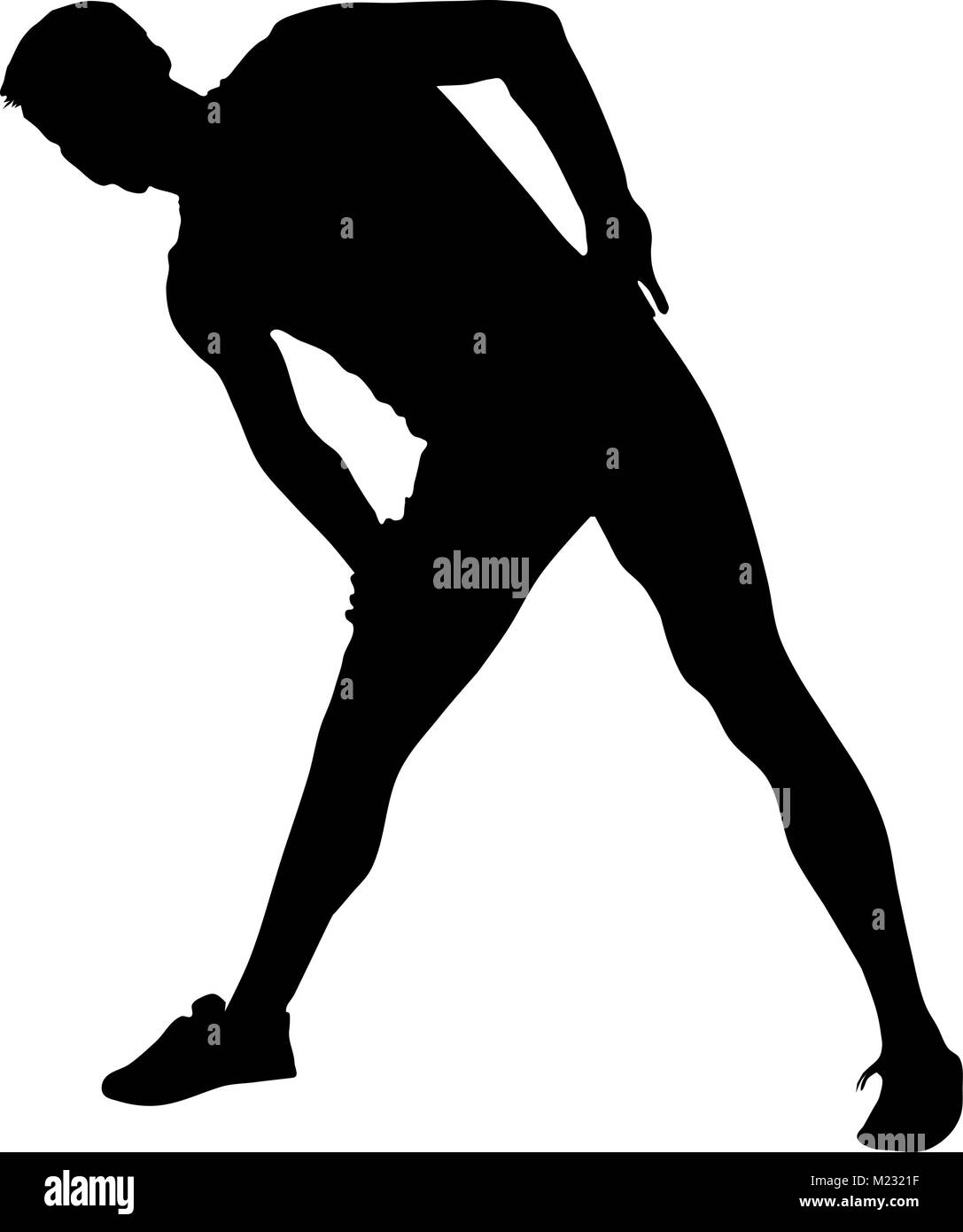 Male Body Outline Black and White Stock Photos & Images - Alamy