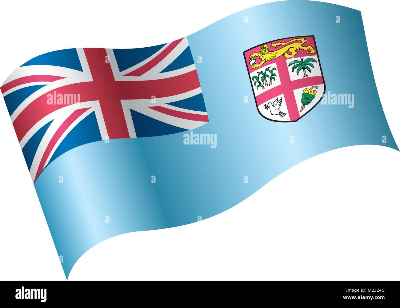 Fiji flag, vector illustration Stock Vector Image & Art - Alamy