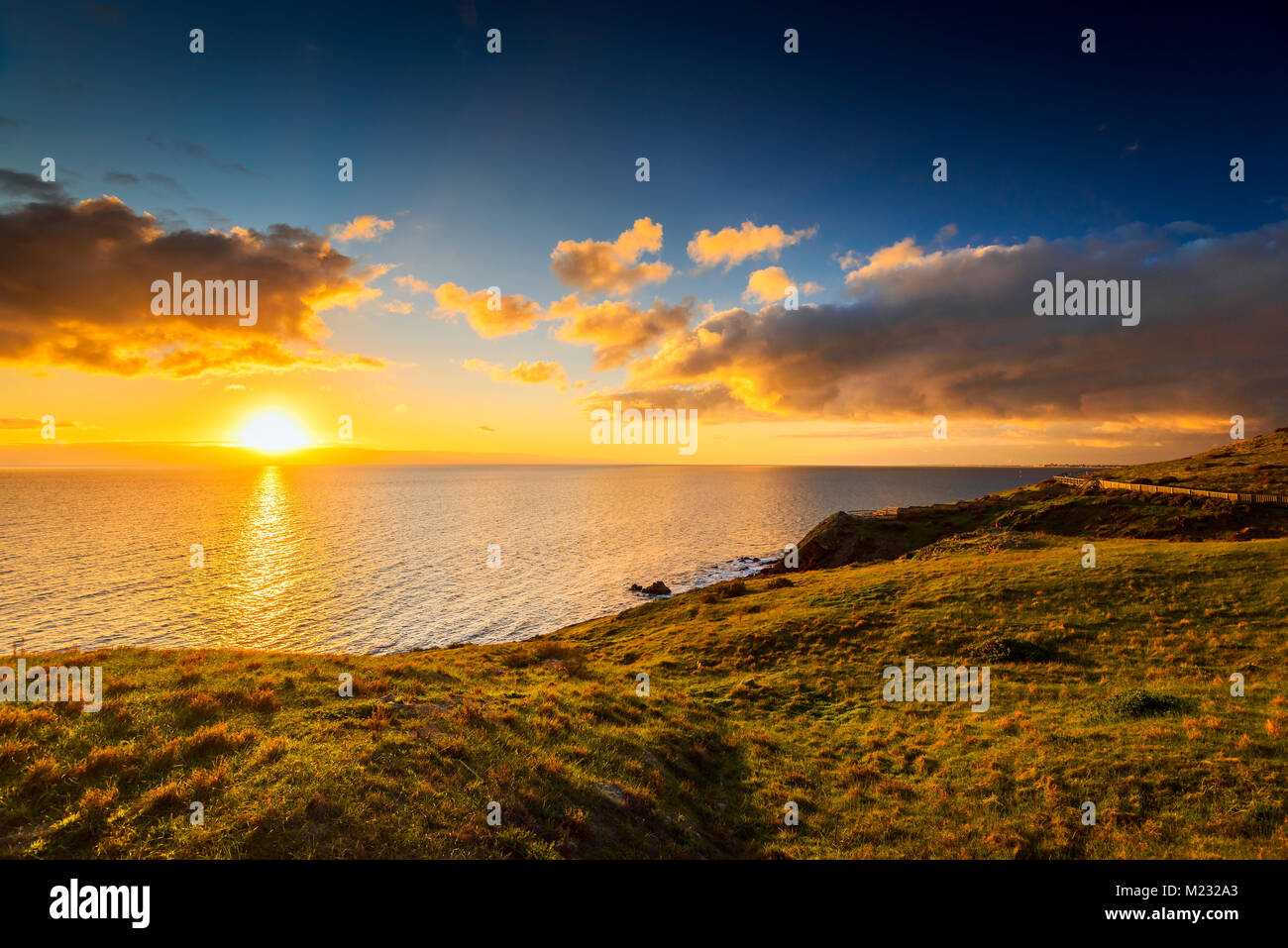 Hallett Cove park boardwalk at sunset, South Australia Stock Photo - Alamy