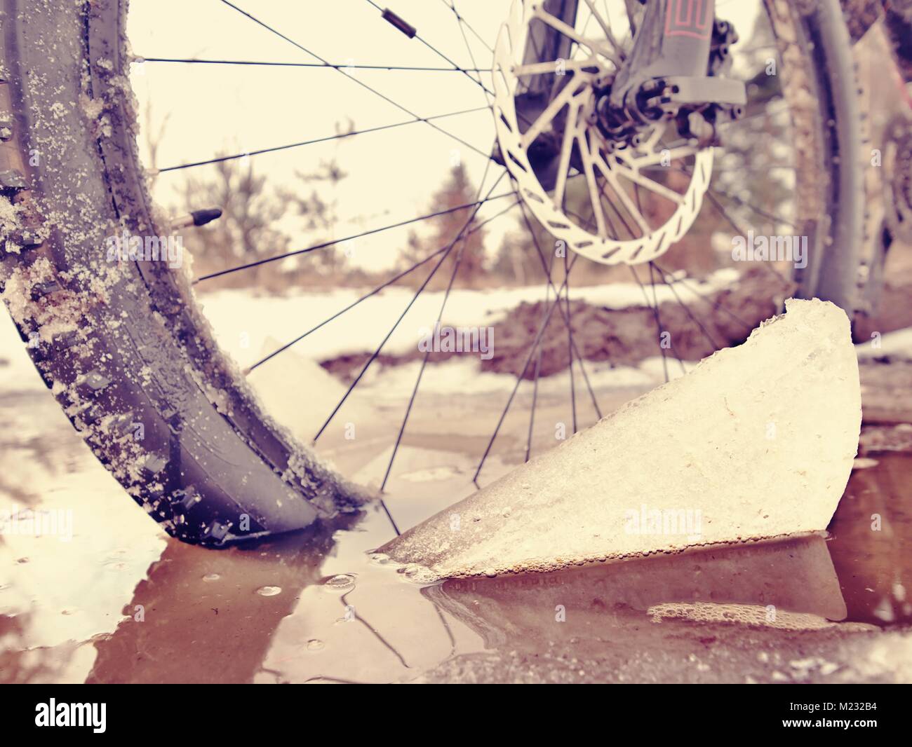 Broken front tire bike hi-res stock photography and images - Alamy