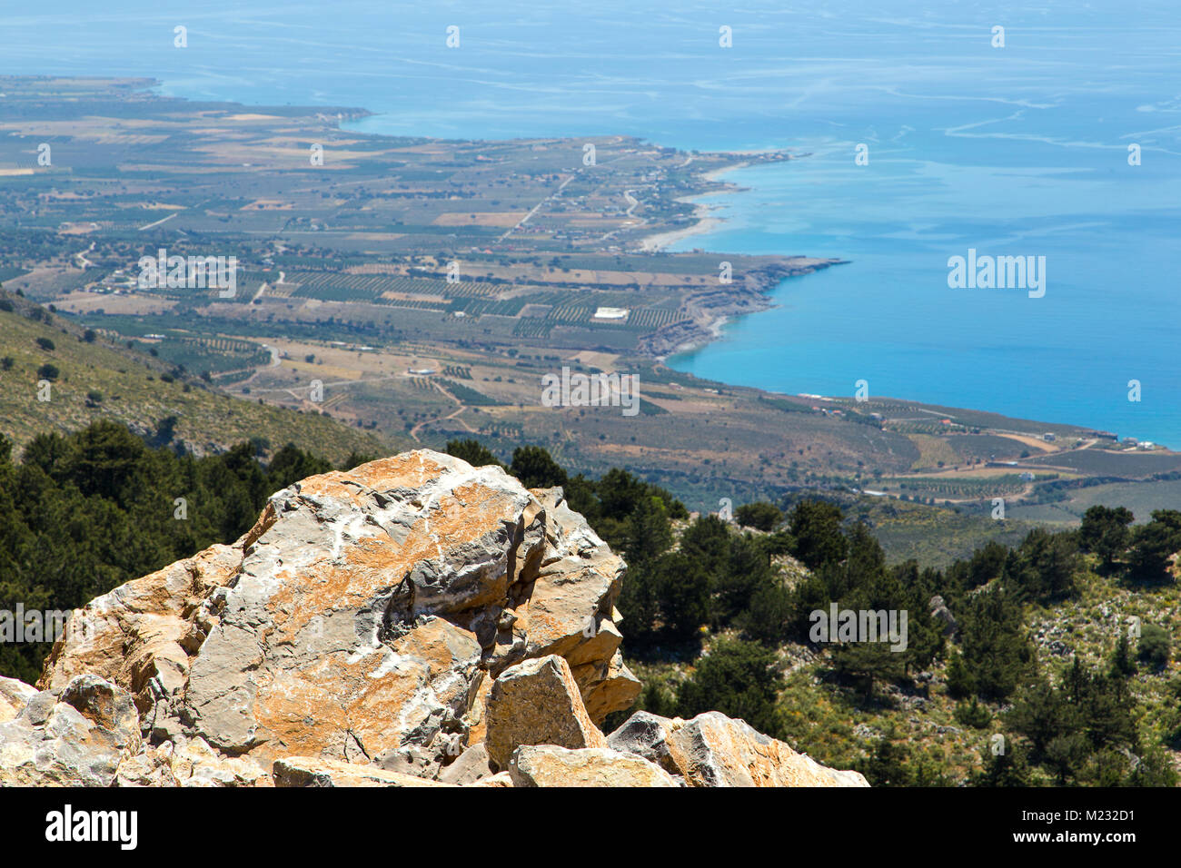the southern coast of Crete, a top view Stock Photo - Alamy