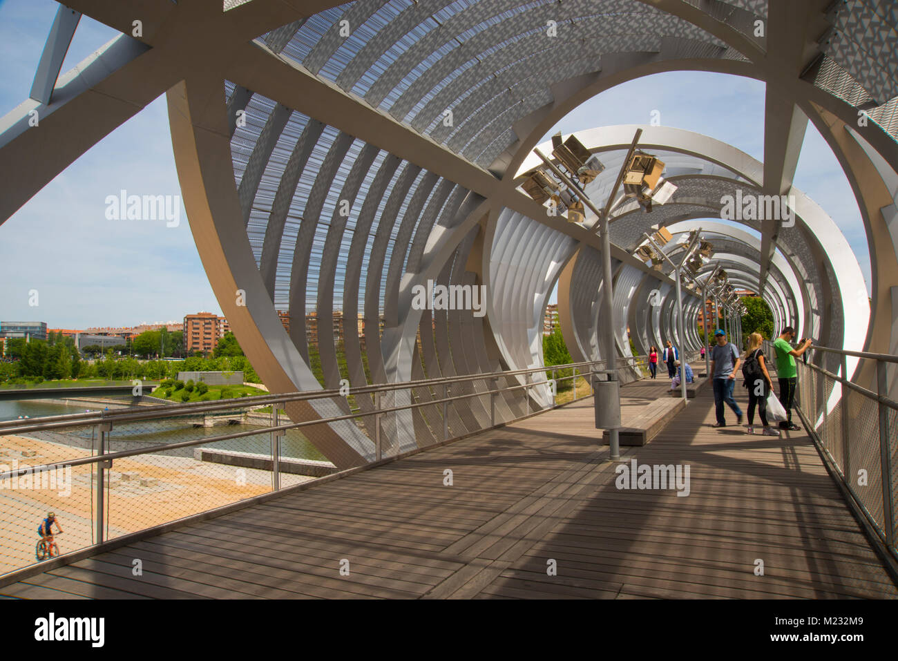 Bridge by Perrault. Madrid Rio, Madrid, Spain Stock Photo - Alamy