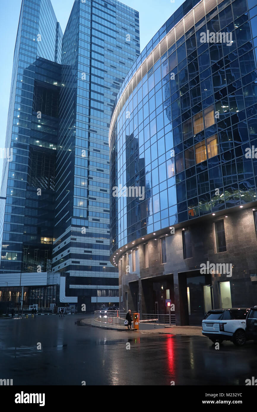 Business center with high skyscrapers Stock Photo - Alamy