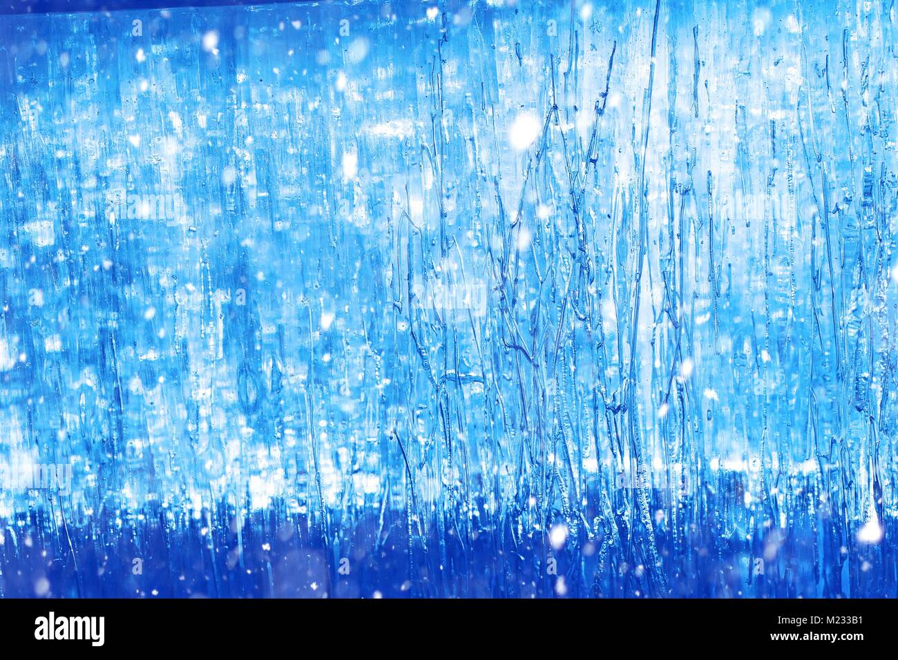 Texture of ice in winter. Pieces of frozen water on a street in Stock ...