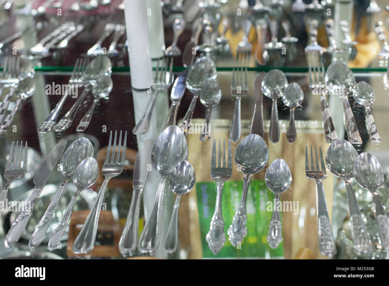 Silver serving cutlery set knife hi-res stock photography and images ...
