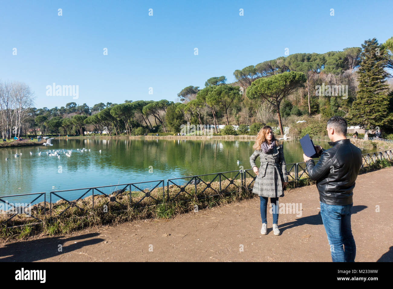 Rome Italy park Stock Photo - Alamy