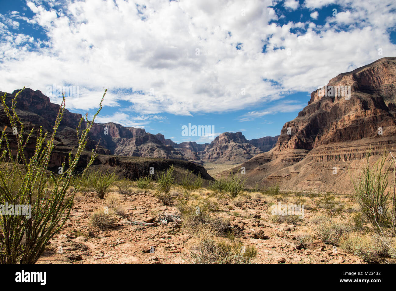 Grand Canyon View from Helicopter Drop Point Stock Photo - Alamy