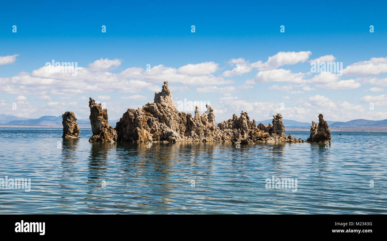 Salt Rocks Mono Lake California Blue Sky Stock Photo - Alamy