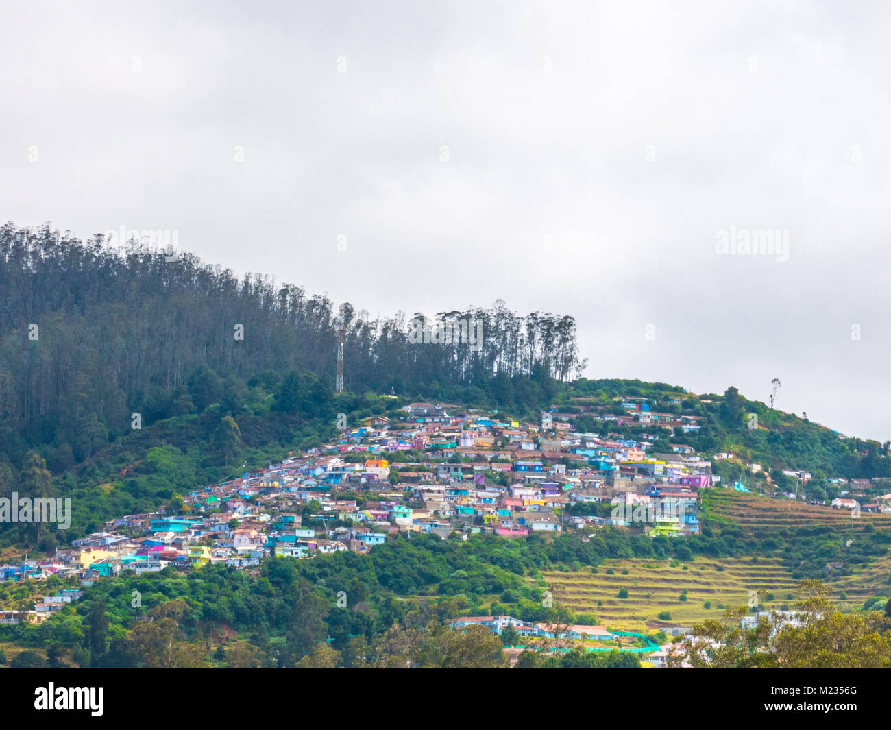 City scape on Nilgiri mountains at Udhagamandalam / Udhagai / Ooty ...
