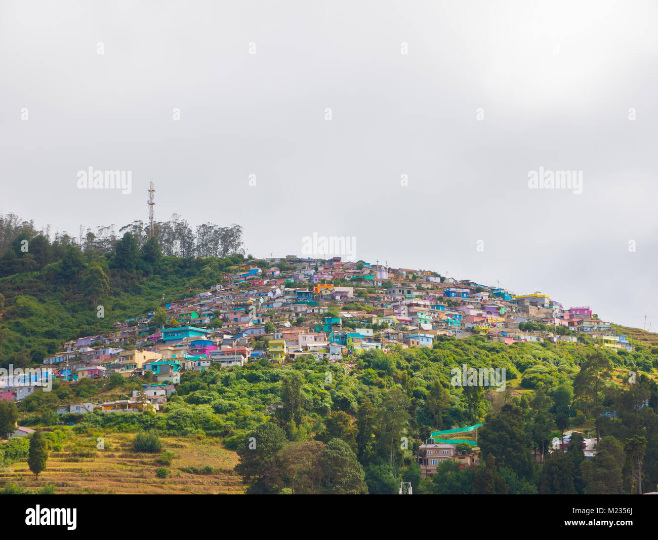City scape on Nilgiri mountains at Udhagamandalam / Udhagai / Ooty ...