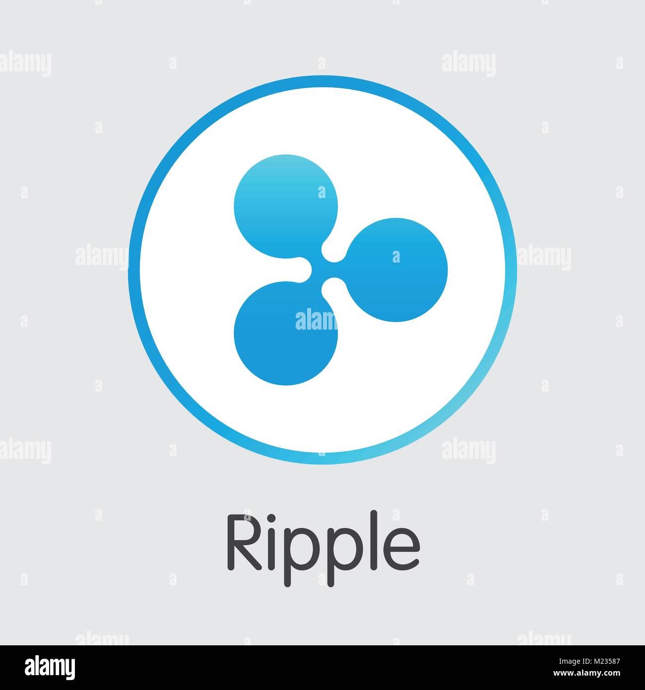 Ripple - Cryptocurrency Logo Stock Vector Image & Art - Alamy