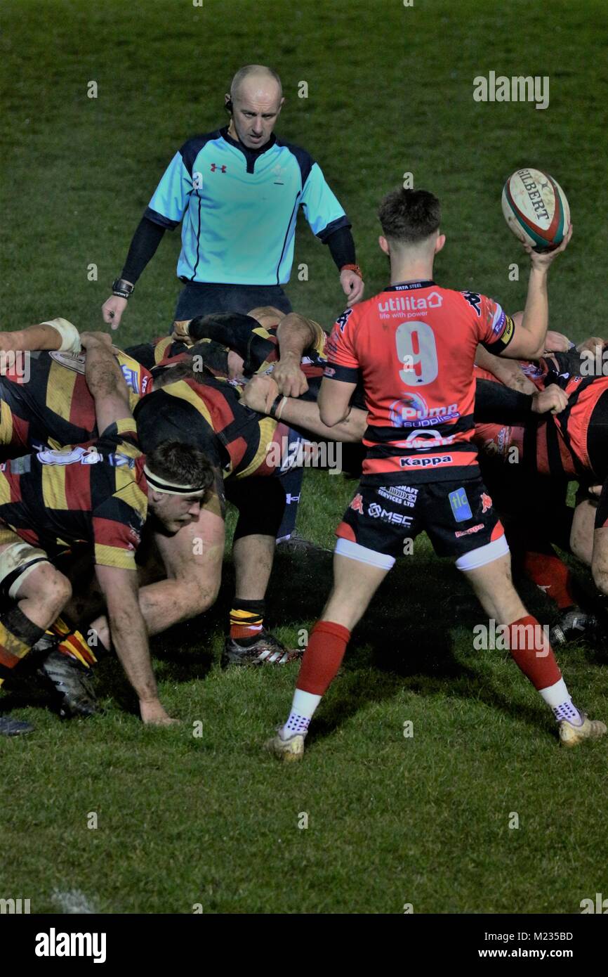Carmarthen Quins RFC V Aberavon RFC Stock Photo - Alamy