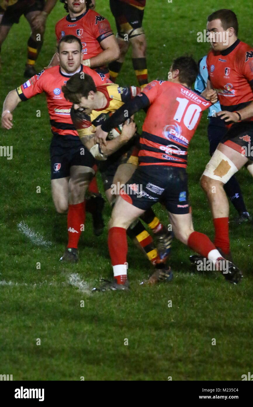 Carmarthen Quins RFC V Aberavon RFC Stock Photo - Alamy